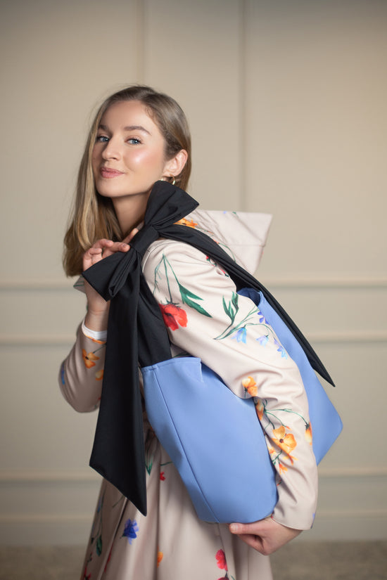 Bow Tote Bag | Blue Cloud – RainSisters