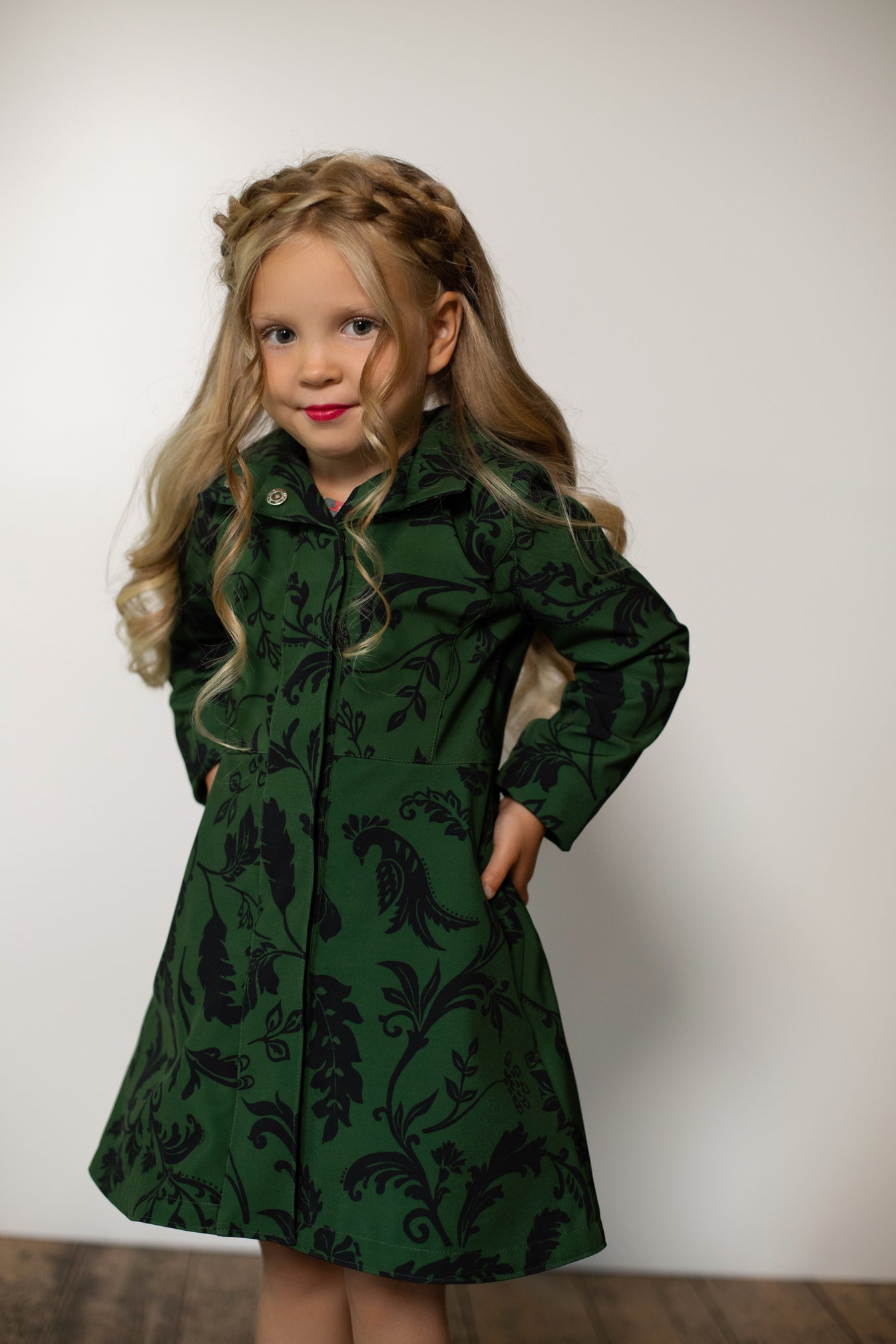 Forest Green Coat for Girls – RainSisters